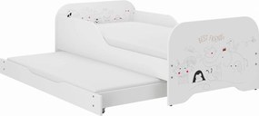 Wooden Toys Dětská postel MIKI 160x80 BEST FRIENDS s funkcí na spaní