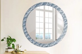 Kulaté dekorativní zrcadlo na zeď Listy fi 90 cm