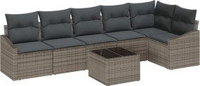 Set pohovek 7 ks Šedá polyratan 3346749