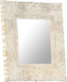 vidaXL Zrcadlo 50 x 50 cm masivní mangovníkové dřevo [321632] Barva: Hnědá
