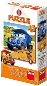 DINO Puzzle 60 dílků TATRA Auta skládačka 24x22cm 6 druhů dn383098