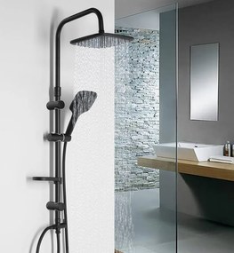 Aqualine, KERA sprchový sloup s připojením na baterii, černá, SL435