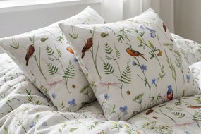 Bavlněné povlečení Louka s ptáčky - nové Velikost: 140 x 220 + 70 x 90