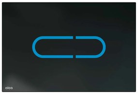 Alca - Elektronické ovládání splachování, s podsvícením, pro instalační moduly Slim, sklo/černá NIGHT LIGHT-1-SLIM