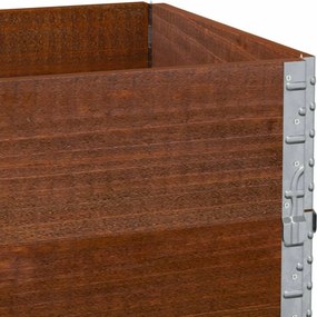 Zahradní truhlík hnědý 100 x 50 cm masivní borové dřevo 3295430