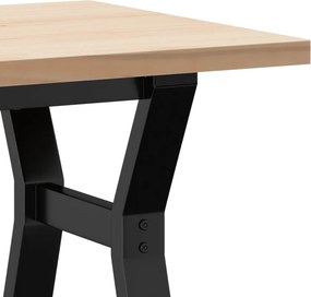 Konferenční stolek s Y rámem 100x50x45,5 cm borovice a ocel 3282776