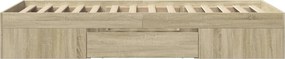 Rám postele bez matrace dub sonoma 75 x 190 cm kompozitní dřevo 3295529