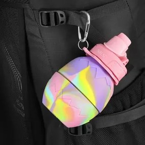 NILS Camp NC4102 700ml růžová / Skládací silikonová láhev