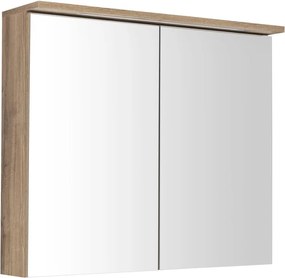 Aqualine Aqualine, KAWA STRIP Galerka s LED osvětlením 80x70x22cm, dub emporio, WGL38S
