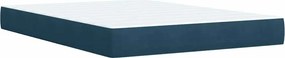 Box spring postel s matrací modrá 160 x 200 cm samet 3287798