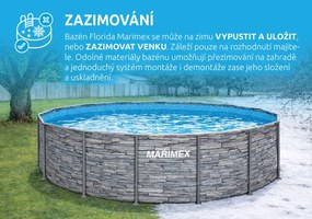 Bazén Marimex Florida 3,05x0,91 m bez příslušenství - motiv KÁMEN