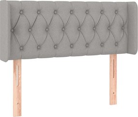 Čelo postele typu ušák světle šedé 93x16x78/88 cm textil 3119086