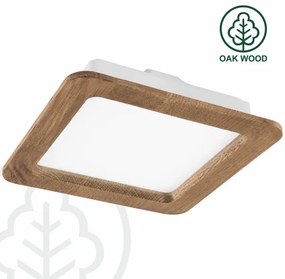 LED Podhledové svítidlo WOODY SPOT LED/17W/230V 3000K ořech 18,5x18,5 cm