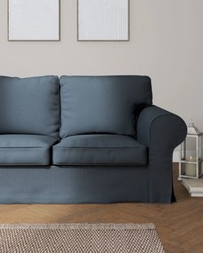 Potah na pohovku IKEA Ektorp 3-místná rozkládací, NOVÝ MODEL 2013 barva modrá látka pletený vzor