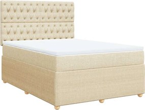 Box spring postel s matrací krémová 140x200 cm textil 3292091