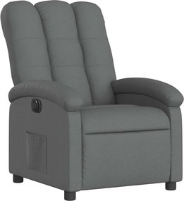 Elektrické polohovací křeslo tmavě šedé textil 3204069