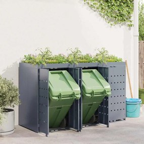 Úložný box na 3 popelnice Světle šedá 204 x 77,5 x 121,5 cm 3394749