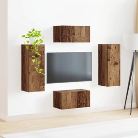 Sestava TV skříněk 2 ks Staré dřevo Kompozitní dřevo 3408977