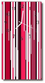Nástěnné hodiny vertikální  Umělecké pruhy barevných čar 30x60 cm