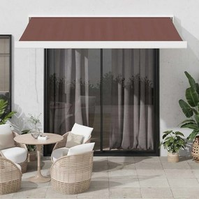 Automatická zatahovací markýza hnědá 350 x 250 cm 3215729