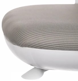 Dětská židle šedá síťovina černý kříž, kolečka na tvrdé podlahy KA-C801 GREY