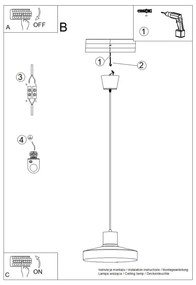 Zelené závěsné svítidlo ø 35 cm Vito – Sollux