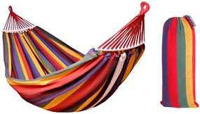 Bluegarden, závěsná houpací síť s dřevěnou oporou pro 1 osobu 90x200cm Hammock 400257, žlutá, OGR-09033