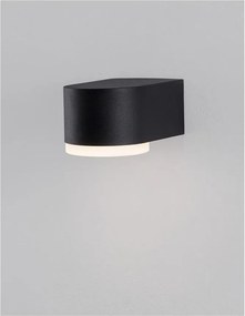 NV 9200201 Venkovní nástěnné svítidlo NUS černý hliník a akrylový difuzor LED 4W 3000K 100-240V 120st. IP54 světlo dolů - NOVA LUCE
