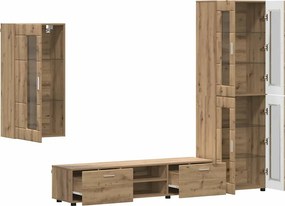 Sestava TV skříněk FLORIN 3 ks Artisanový dub Kompozitní dřevo 3397953