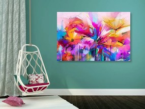 Obraz abstraktní barevné květy Varianta: 90x60