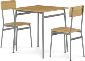 Jídelní stůl se dvěma židlemi AUT-O2122 OAK