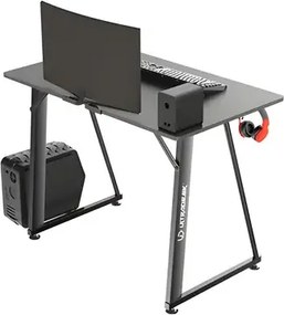 ULTRADESK ENTER V2 černá / Herní stůl / 100 x 60 x 75 cm / držák sluch