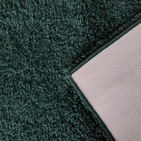 DY Tmavě zelený protiskluzový koberec shaggy Camel Rozměr: 60x100 cm