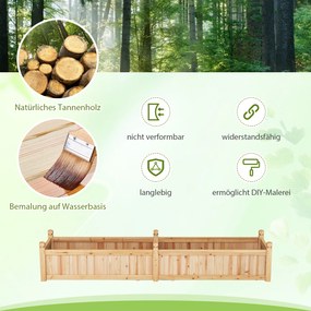 Costway Truhlík na květiny zvýšený záhon dřevěný truhlík na květináče