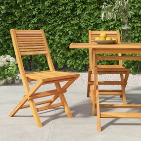 Skládací zahradní židle 2 ks 47x62x90 cm masivní teakové dřevo - Default Title