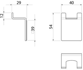 Gedy Gedy, THOR samolepící háček, chrom, S027