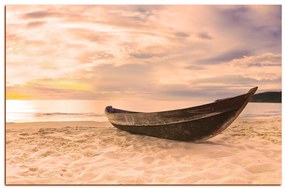 Obraz na plátně - Člun na pláži 151FA (100x70 cm)