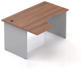 Kancelářský rohový stůl levý Komfort, dřevěná podnož, 140x70/100x76 cm BKA19 12