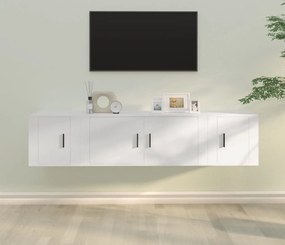 vidaXL 3dílný set TV skříněk kompozitní dřevo [3188414] Barva: Bílá