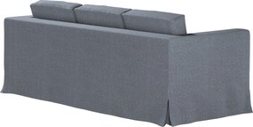 Potah na pohovku IKEA  Karlanda 3-místná nerozkládací, dlouhý barva šedá látka pletený vzor