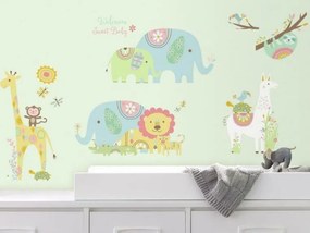 York Wallcoverings Nálepky do dětského pokoje ZVÍŘATA barevná