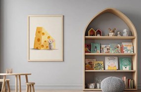 Myší dobrodružství - obraz - Myška u velkého sýra 81 - A4 – 210 × 297 mm - 159 Kč