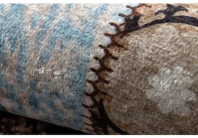 Dywany Luszczow Dětský kusový koberec MIRO 51913.802 pratelný  Patchwork protiskluz, modrý / hnědá Rozměr koberce: 120 x 170 cm