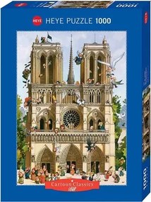 HEYE Puzzle Cartoon Classics: Ať žije Notre Dame / 1000 dílků / 50 x 7