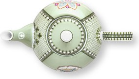Pip Studio Lily &amp; Lotus čajová konvice 1,6l, zelená (Porcelánová čajová konvice)