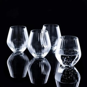 Sada 4 ks křišťálových sklenic s jemnou vlnkou 400 ml