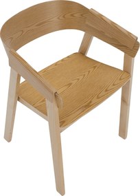 Židle, masivní dřevo, přírodní, LAKERA