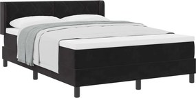 Postel s boxspringem s čelo Černý 190 x 140 cm samet 3341518