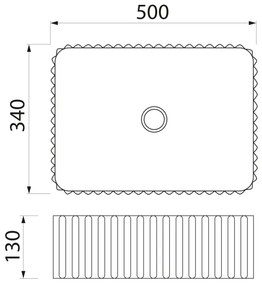 Sapho - Umyvadlo na desku PICOBELLO 50x34 cm keramika/bílá