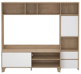 Tvilum TV stěna Nerea 320 jackson hickory/bílý lesk